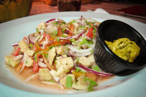 Photo of the Week: Horse Conch Ceviche at Hurricanes in San Pedro, Belize
